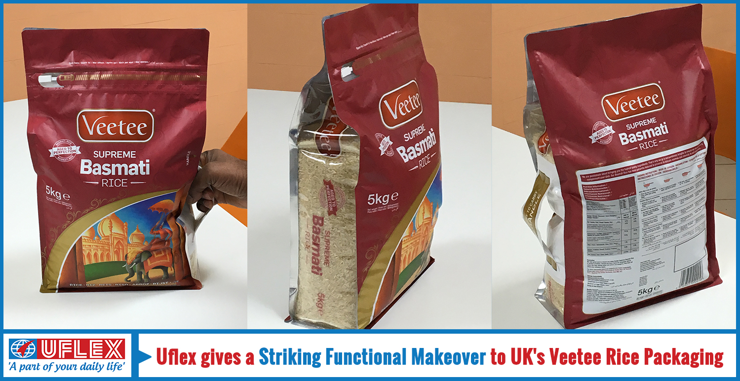 Uflex provides functional packaging to Veetee Rice | Labels & Labeling