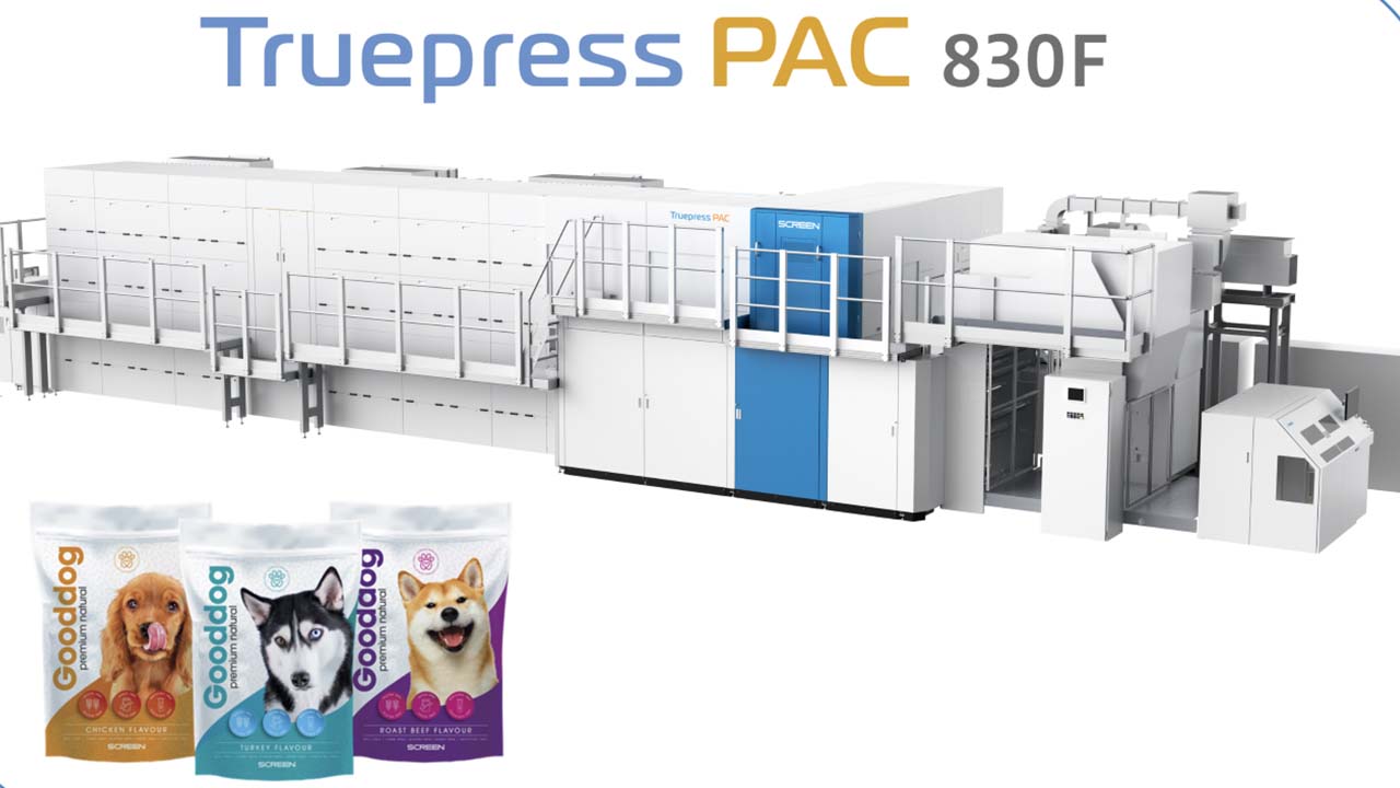 Screen unveils Truepress PAC 830F inkjet press | Labels & Labeling