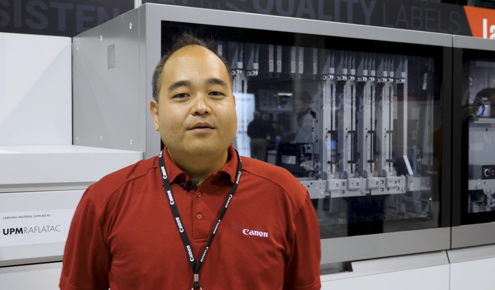 Canon exhibits the LabelStream LS2000, a water-based digital inkjet ...