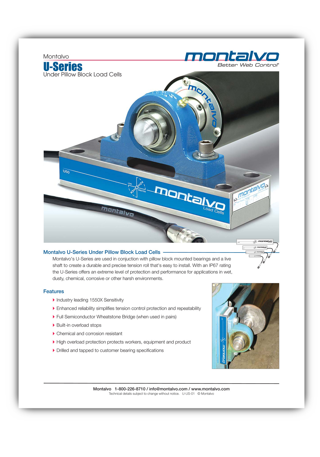 Montalvo offers free data sheet for U-series load cell | Labels & Labeling