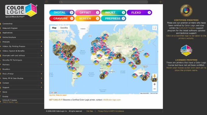Color-Logic updates Find-a-Printer map | Labels & Labeling