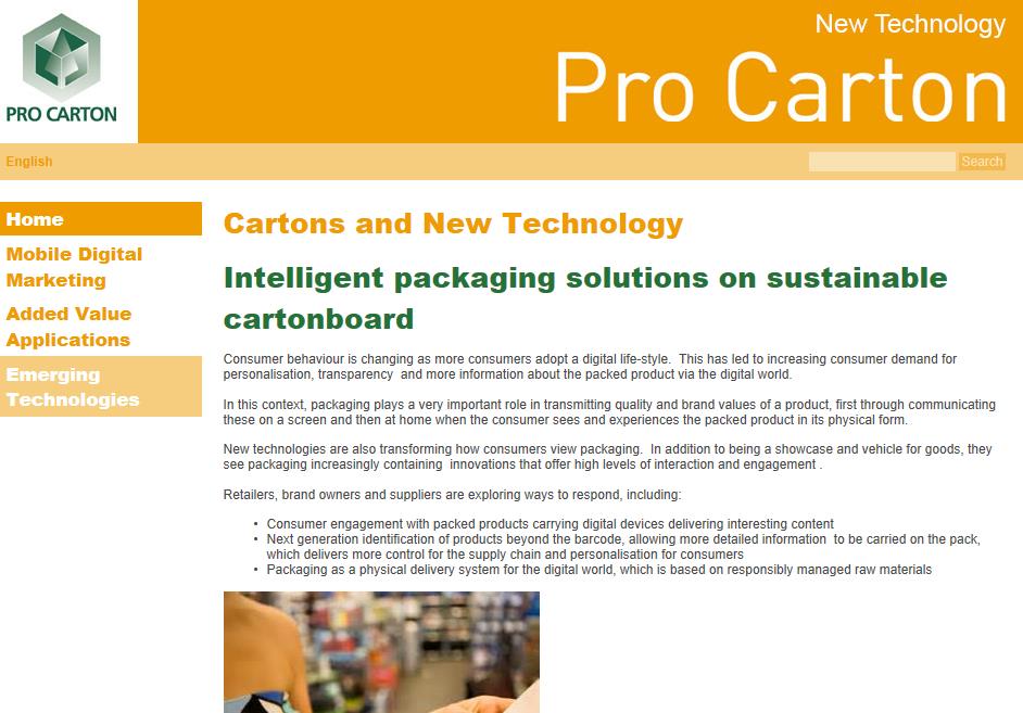 Pro Carton launches intelligent packaging portal | Labels & Labeling
