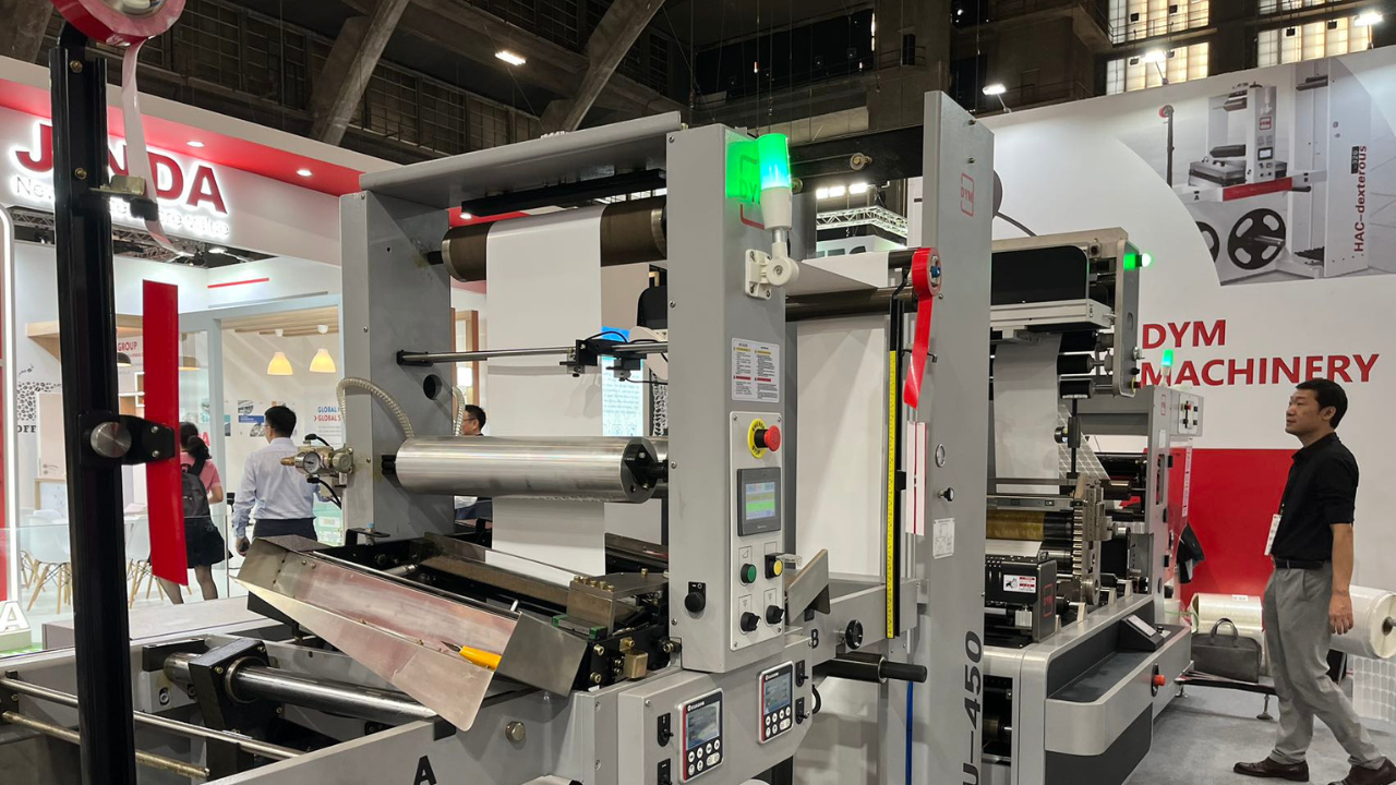 DYM promotes nonstop unwinder and rewinder at Labelexpo | Labels & Labeling